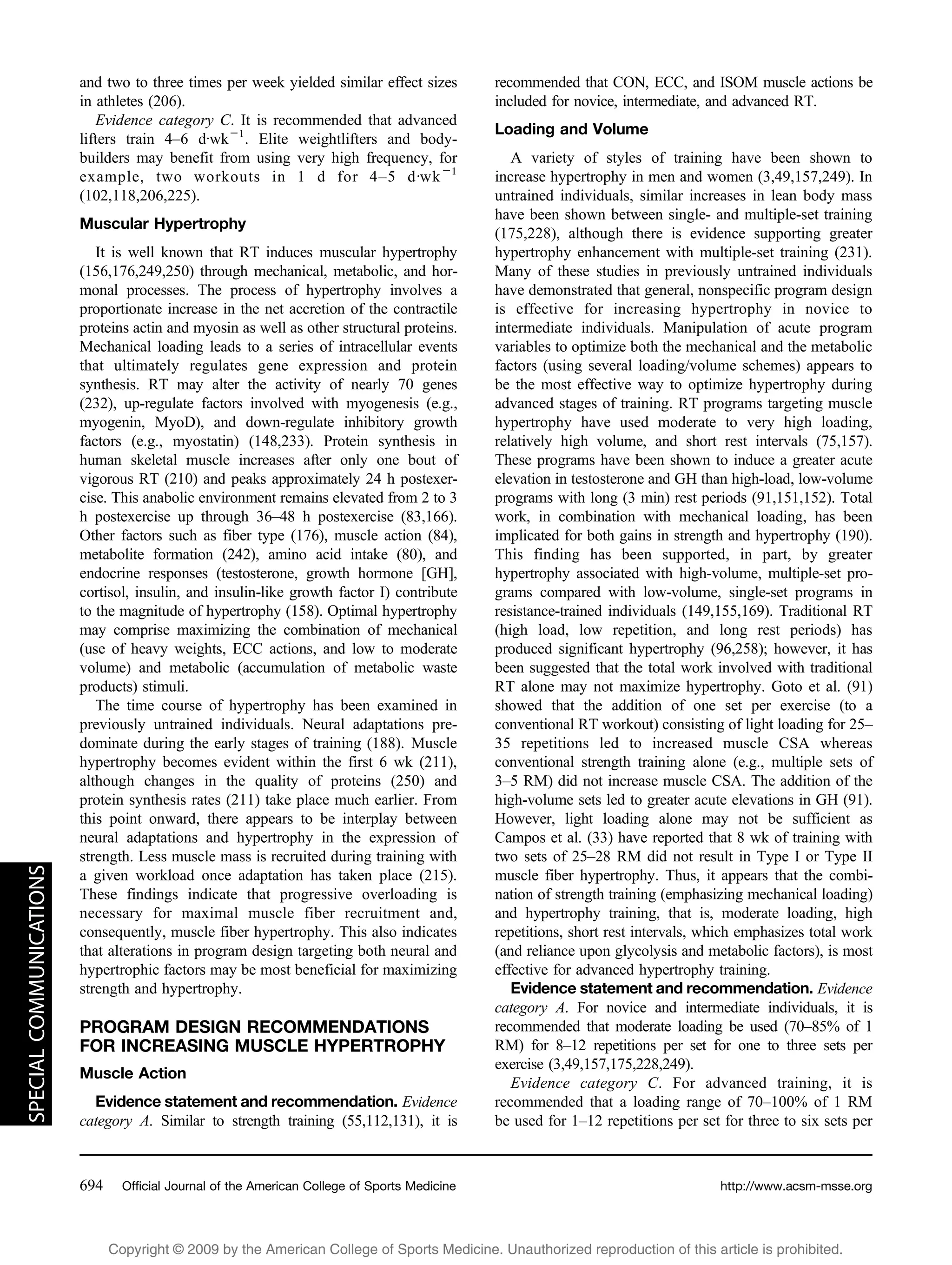 Acsm recommendations | PDF