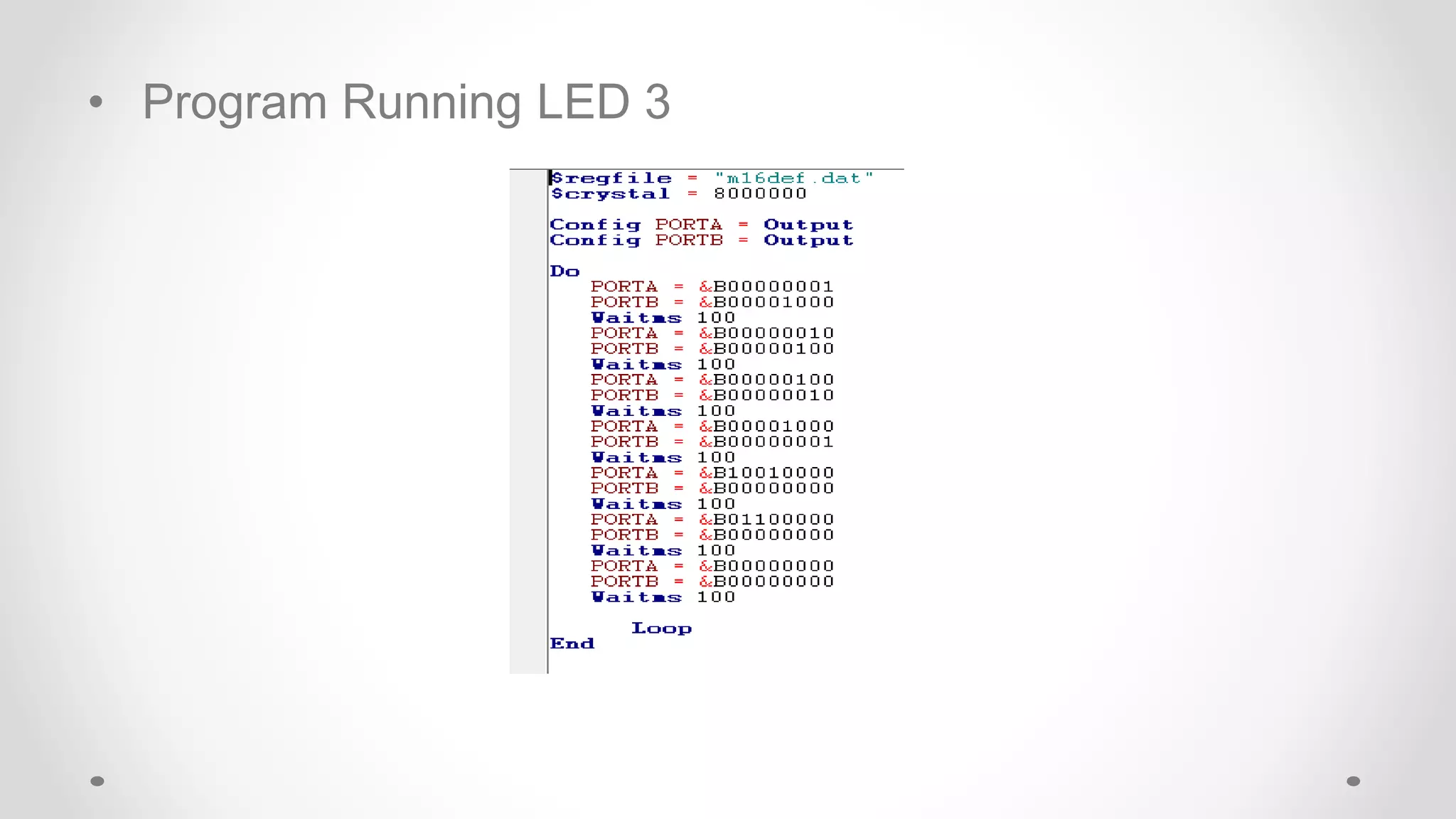 Running LED | PPTX