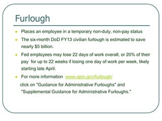 ACS - Planning for Furloughs | PPTX