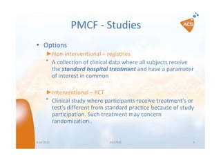Medical Devices Postmarket Surveillance 14 jul13 | PPT