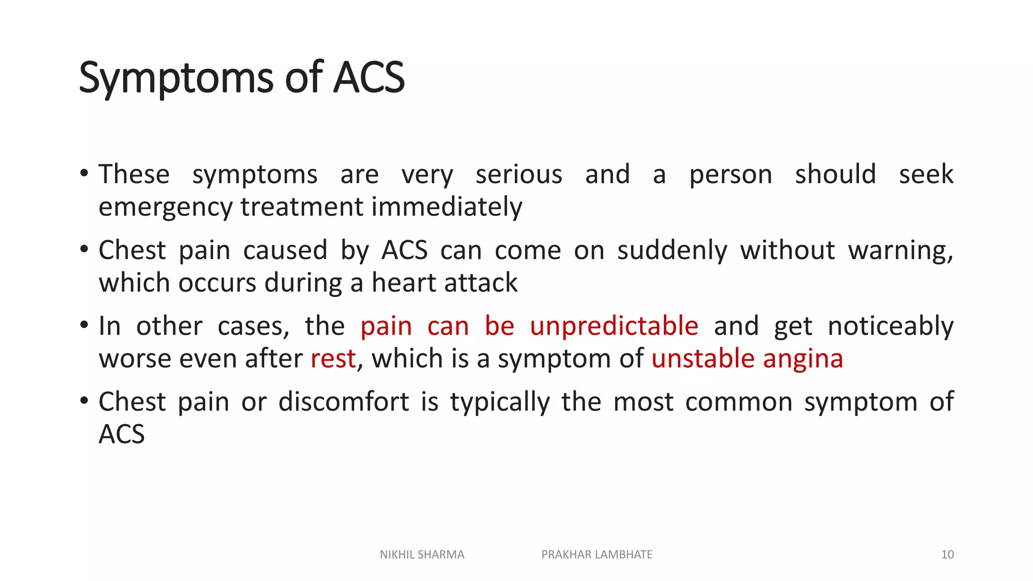 Acute Coronary Syndrome | PPTX