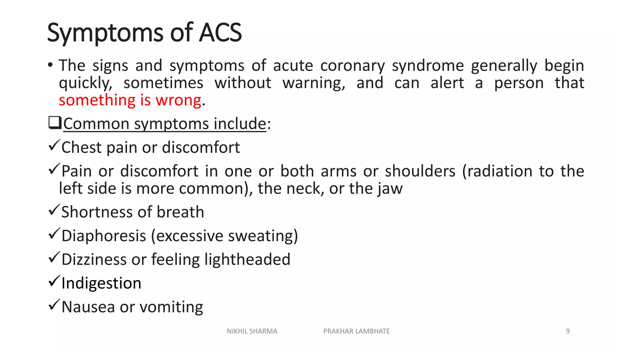 Acute Coronary Syndrome | PPTX