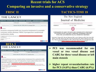 Acute Coronary Syndrome by Lokeswara Rao Sajja - STAR Hospitals | PDF