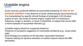 Presentation on Acute coronary syndrome | PPTX