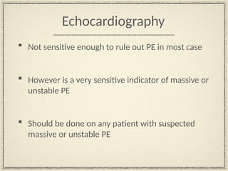 Acute Care Series Pulmonary Embolism Lecture | PPTX