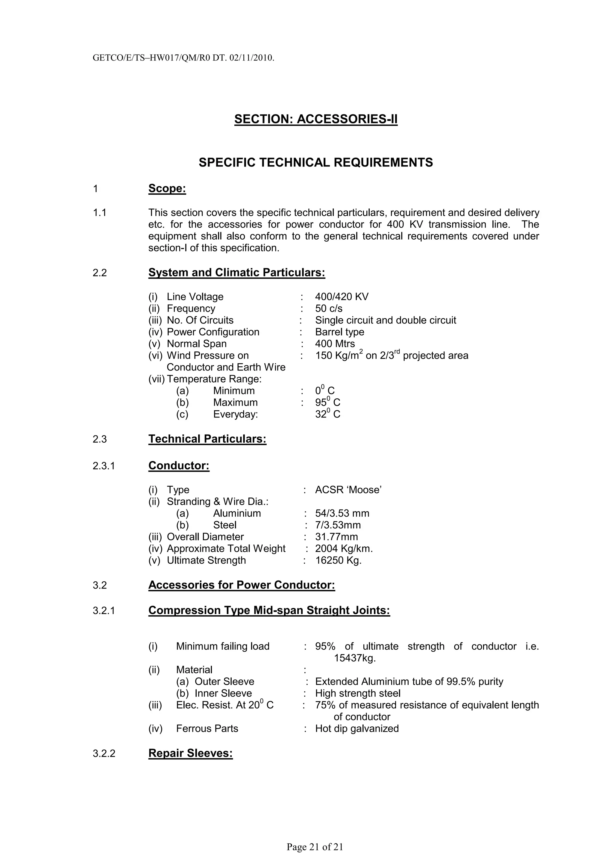 Acsr moose conductor | PDF