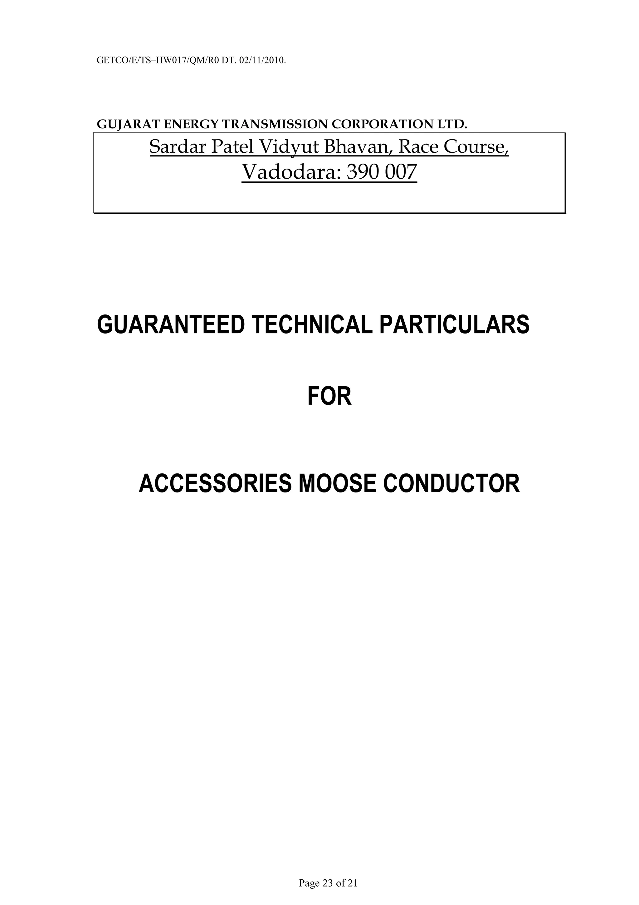 Acsr moose conductor | PDF