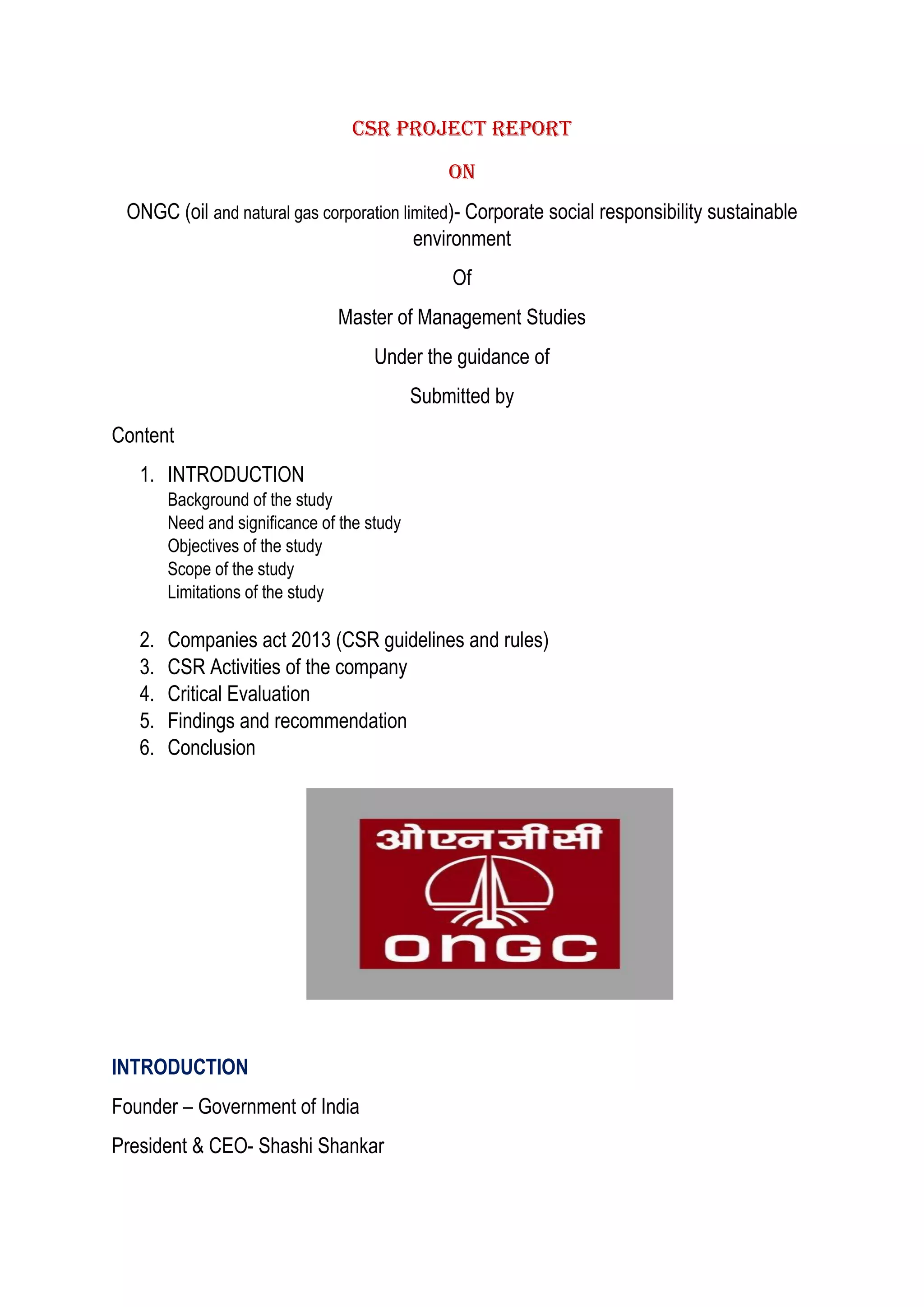 A csr project ongc.docx