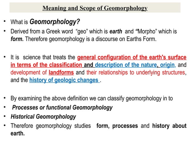 Introduction to Geomorphology | PPT