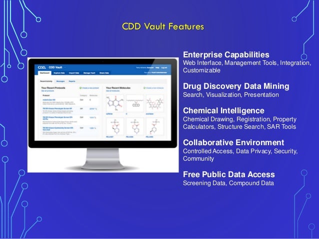 CDD: Vault, CDD: Vision and CDD: Models software for biologists and c…