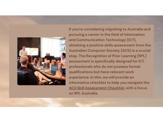 ACS Skill Assessment Checklist A Comprehensive Guide for RPL Australia ...