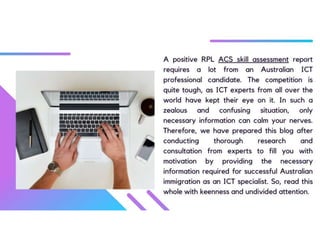 ACS Skill Assessment Necessary Information | PPTX