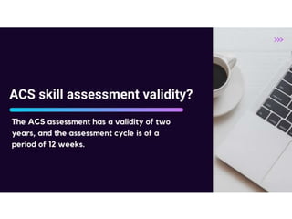 ACS Skill Assessment Necessary Information | PPTX