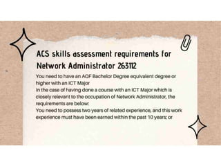 ACS Skills Assessment Criteria For Network Administrator 263112 ...