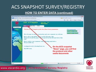 ACS SNAPSHOT SURVEY/REGISTRY | PDF