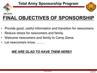 Army Community Service - Sponsorship Training | PPTX