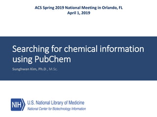 Searching for chemical information using PubChem | PPT