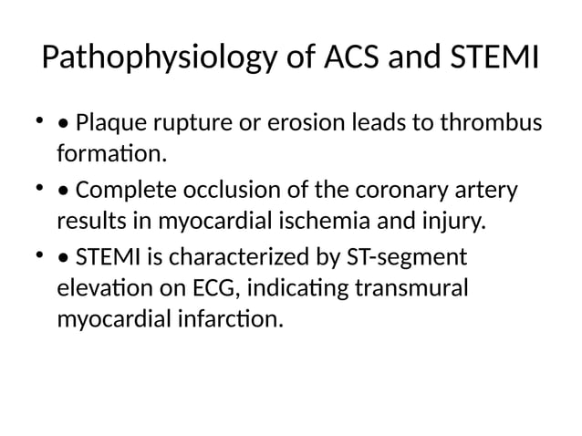 ACS STEMI Power Point Presentation project | PPT