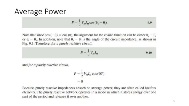 AC Steady State Power.pptx instantaneous power and steady state power | PPT