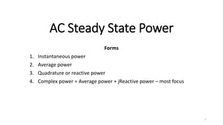 AC Steady State Power.pptx instantaneous power and steady state power | PPT