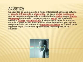 Acústica en obras civiles | PPTX
