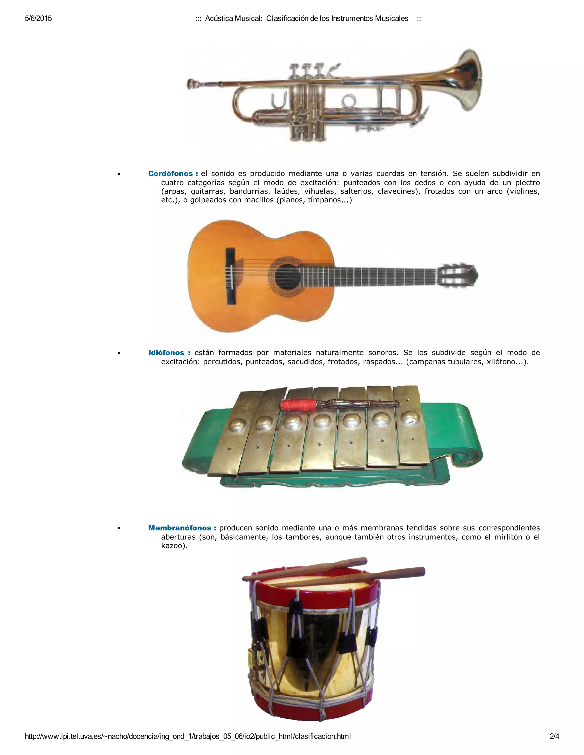 _ acústica musical_ clasificación de los instrumentos musicales ___ | PDF