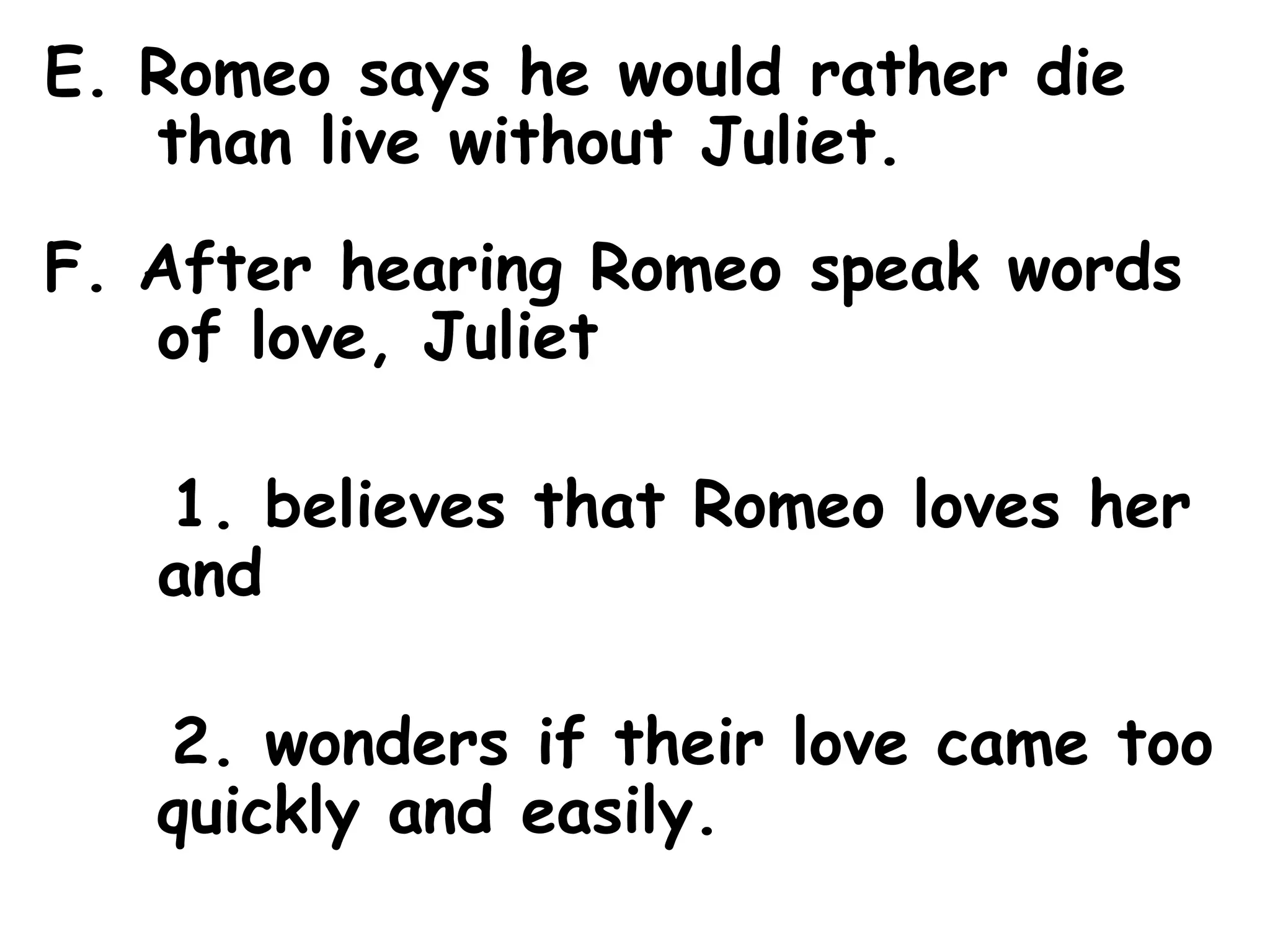 Romeo & Juliet Act 2 Outline | PPT