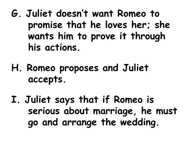 Romeo & Juliet Act 2 Outline | PPT | Romance | Genres