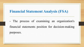 Various tools used to do Financial Statement Analysis [Green University ...