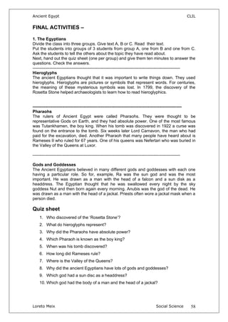 Act. ancient egypt | PDF