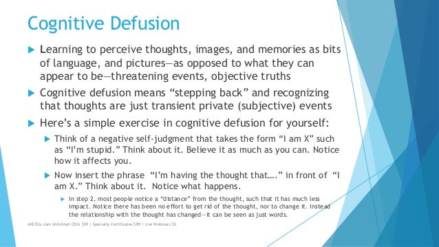 Acceptance and Commitment Therapy Skills