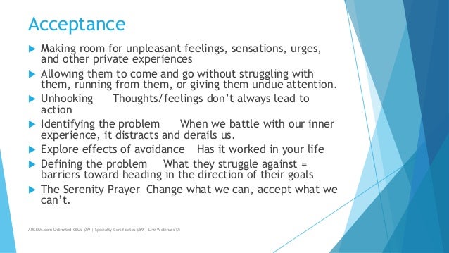 Acceptance and Commitment Therapy Skills