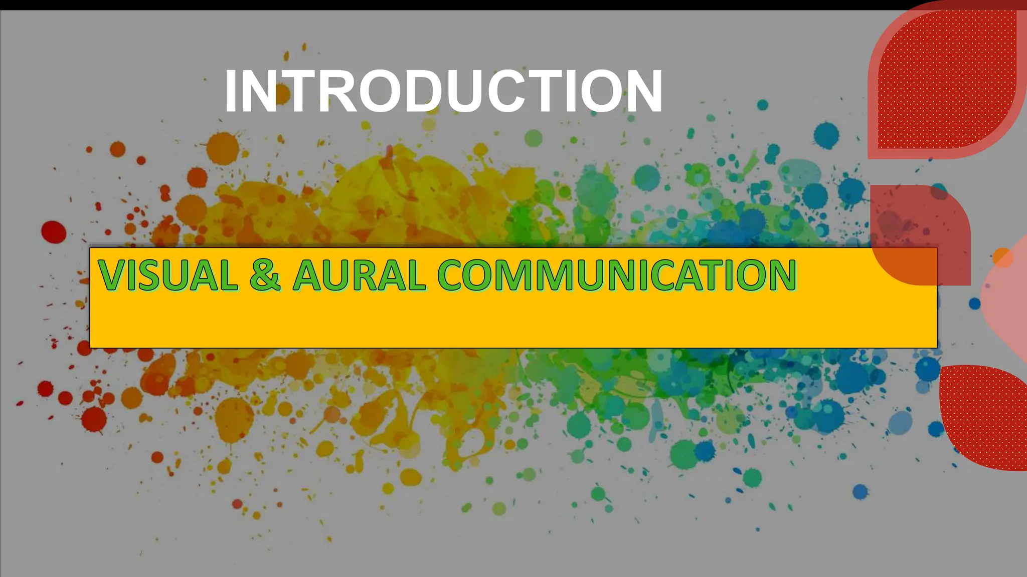 visual and aural communication | PPT