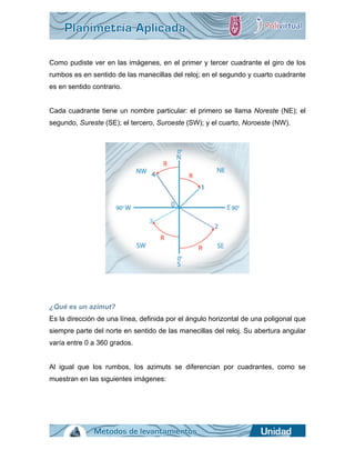Rumbos y Azimuts | PDF