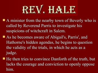 The Crucible Act 1 Characters | PPT