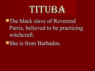 The Crucible Act 1 Characters | PPT