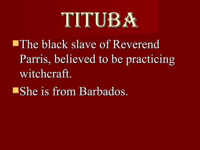 The Crucible Act 1 Characters | PPT