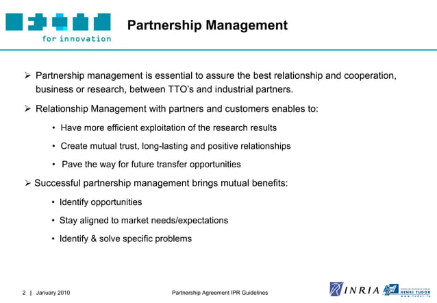 FITT Toolbox: Partnership Agreement IPR Guidelines | PDF | Business | Business and Finance