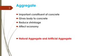 Advanced Concrete Technology- Properties of Aggregate | PDF