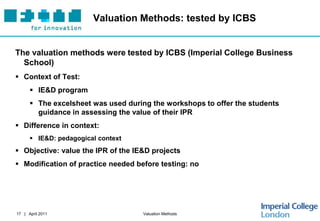 FITT Toolbox: Valuation Methods | PDF