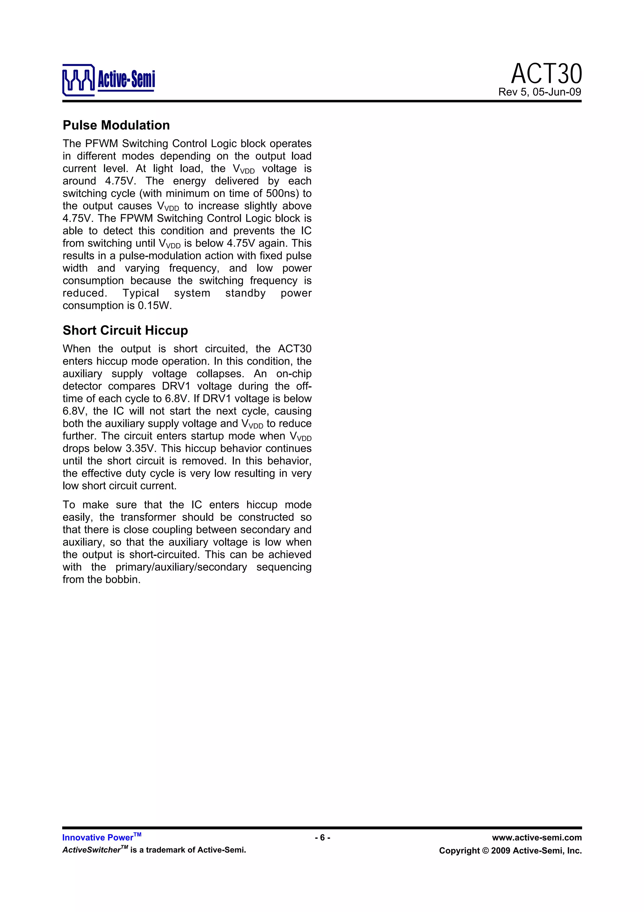 Original High Performance Off-Line Controller IC ACT30 CT30 30 New Active-Semi | PDF