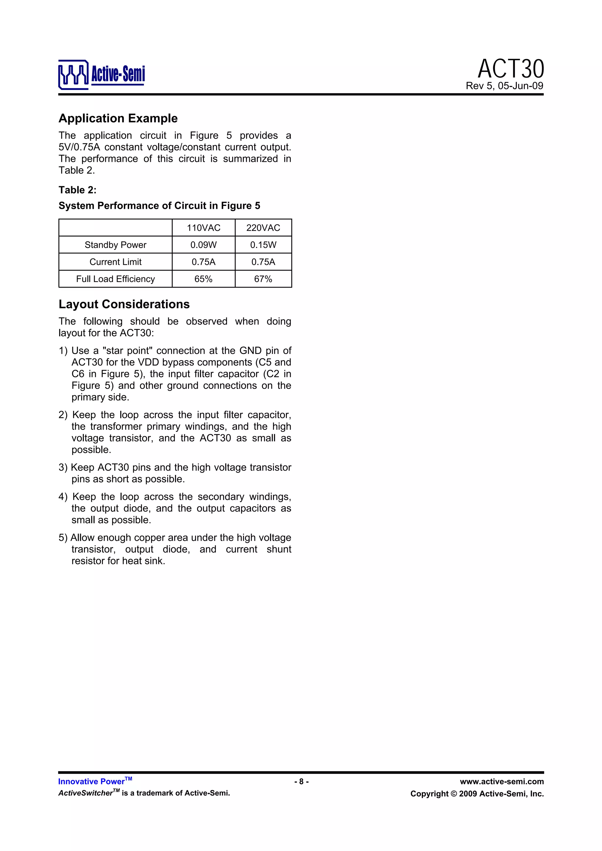 Original High Performance Off-Line Controller IC ACT30 CT30 30 New Active-Semi | PDF