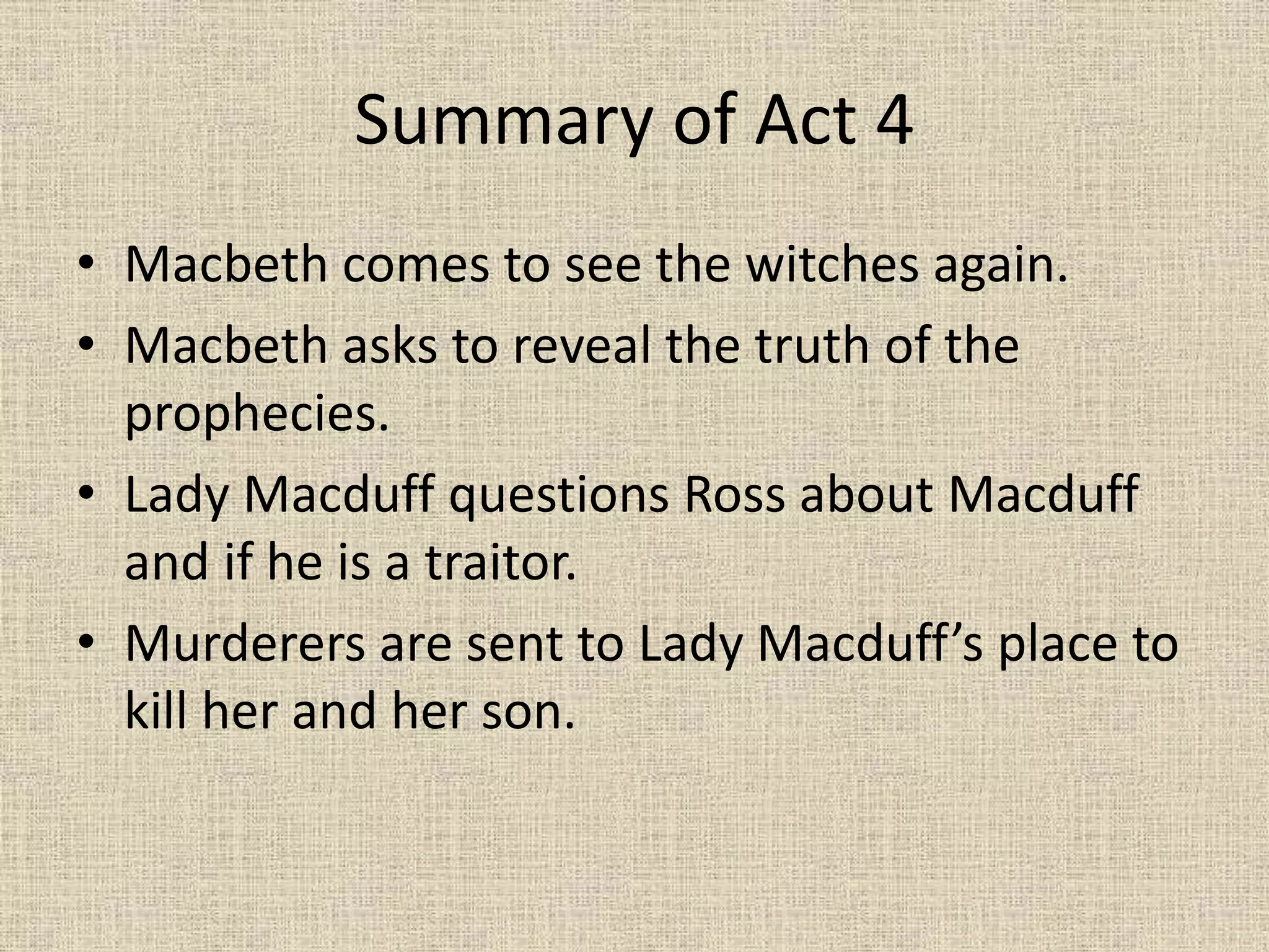 Act 3 & 4 macbeth | PPTX