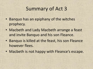 Act 3 & 4 macbeth | PPTX