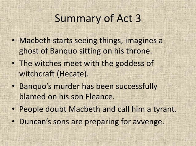 Act 3 & 4 macbeth | PPTX
