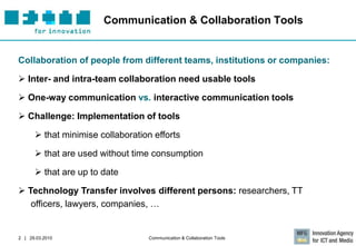 FITT Toolbox: Tools for Internal Collaboration | PDF
