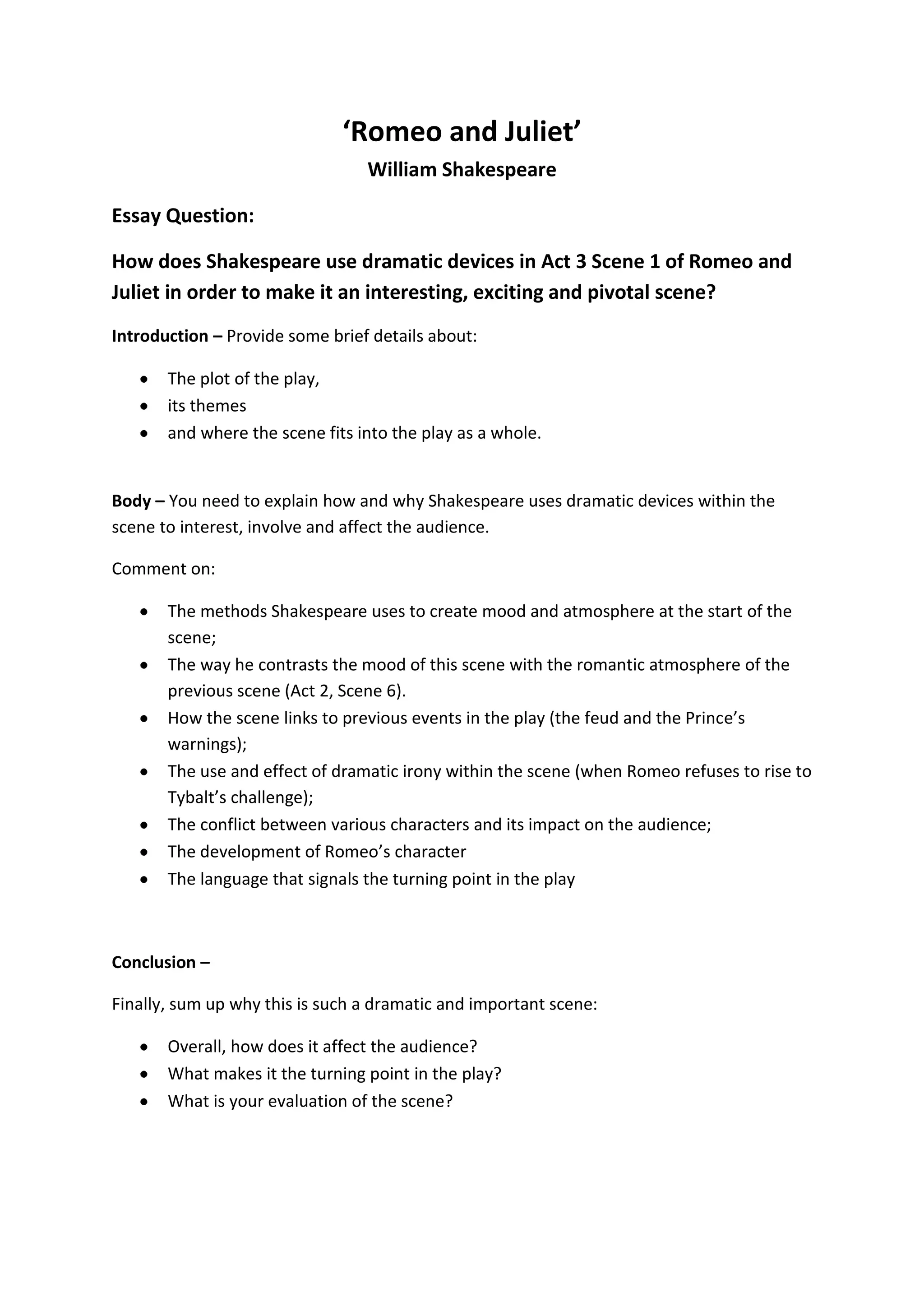 Act 3 scene 1 essay | DOCX