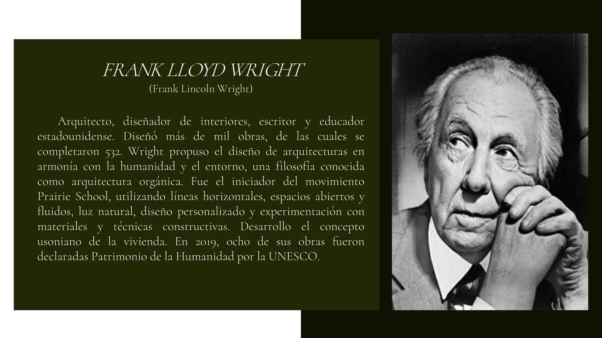 Arquitectura Moderna Walter Gropius- Frank Lloyd Wright | PPT