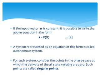 SINGULAR POINT IN NON-LINEAR SYSTEM | PPTX