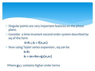 SINGULAR POINT IN NON-LINEAR SYSTEM | PPTX